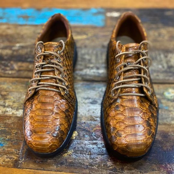 Custom Made | Shoes | Real Snake Skin Sneakers Casual Walking Shoes ...